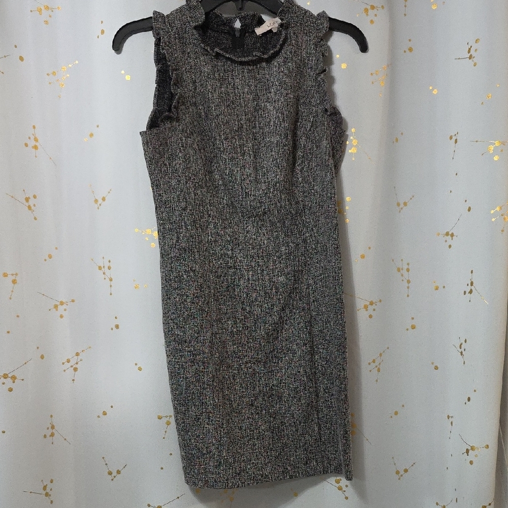 Loft Gray Sheath Midi Dress For Work - Gem